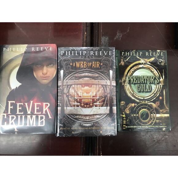 Accents | 3 Philip Reeve Fever Crumb Web Of Air Predators Gold Book Lot ...